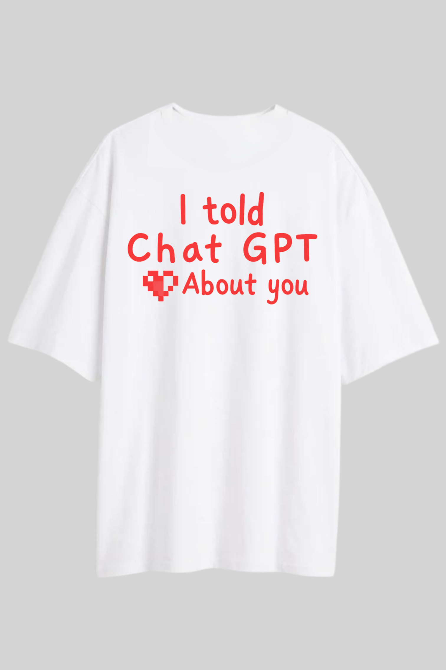Shop GPT Printed White Oversized Fit T-Shirt Online - Botnia