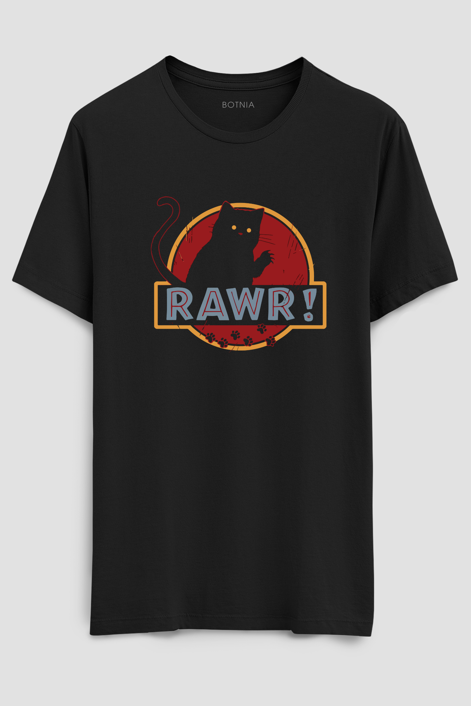 Shop Rawr Printed Black Graphic T-Shirt Online - Botnia