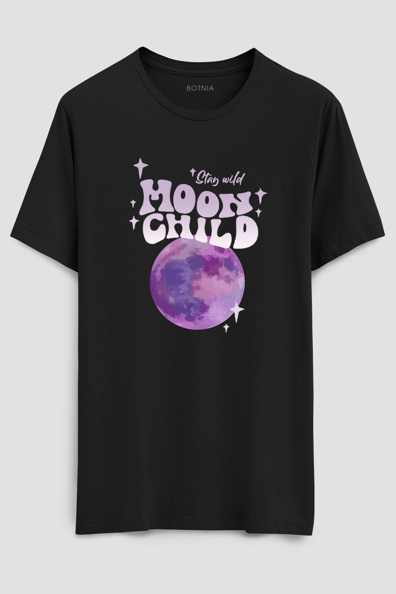 Shop Moon child Printed Black Graphic T-Shirt Online - Botnia