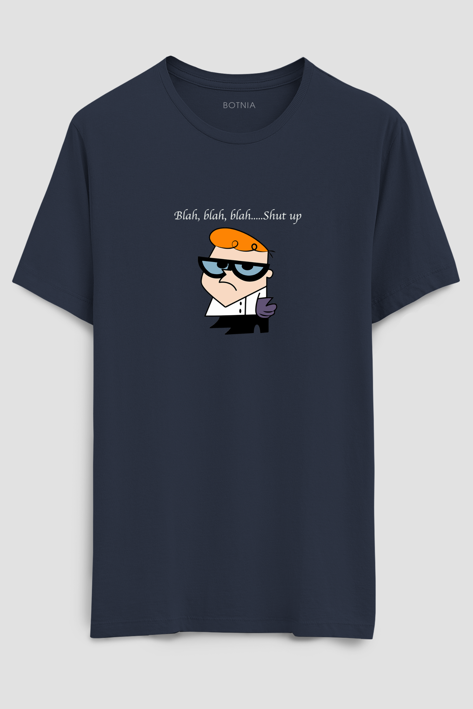 Shop Blah blah blah..shut up Printed Black Graphic T-Shirt Online - Botnia